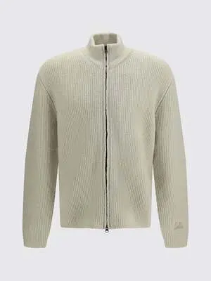 C.P. COMPANY Wool Blend Turtleneck Cardigan With Zip Closure