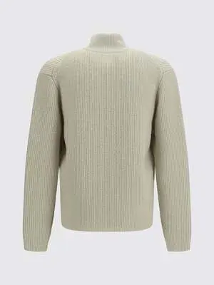 C.P. COMPANY Wool Blend Turtleneck Cardigan With Zip Closure