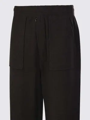 Maison Kitsuné Fleece Trousers With An Elasticated Drawstring Waist - Brown
