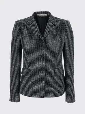 Tagliatore Daria Single-breasted Houndstooth Tweed Blazer