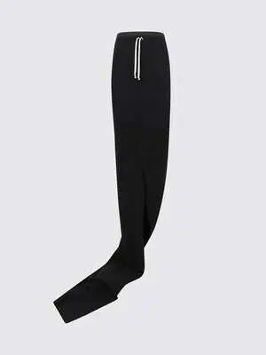 Rick Owens High-waisted Cotton Long Pencil Skirt With Train
