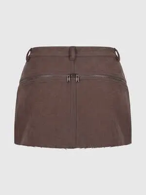 Rick Owens Wool Five-pocket Pencil Miniskirt