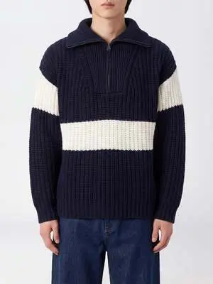 LISA YANG 100% Cashmere Half-zip High Neck Jumper - Blue