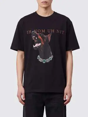 IH NOM UH NIT Graphic Print Cotton Crewneck T-shirt With Logo - Black