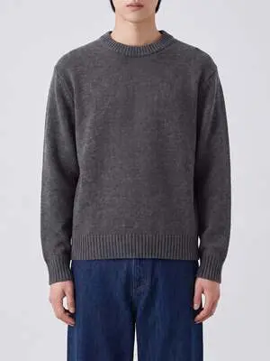LISA YANG 100% Cashmere Crewneck Jumper With Dropped Shoulders - Grey