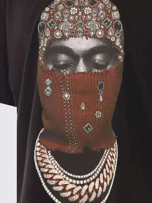 IH NOM UH NIT Contrast Graphic Print Cotton Crewneck T-shirt