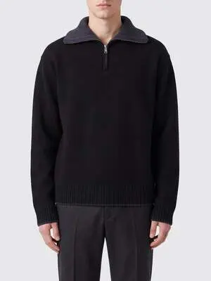 Axel Arigato High-neck Jumper In Alpaca And Wool Blend With Half-zip - Black