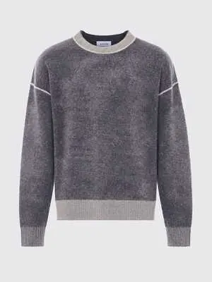 AMISH SUPPLIES Wool Crewneck Jumper With Contrast Trims And Dropped Shoulders