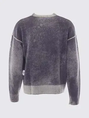 AMISH SUPPLIES Wool Crewneck Jumper With Contrast Trims And Dropped Shoulders