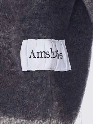AMISH SUPPLIES Wool Crewneck Jumper With Contrast Trims And Dropped Shoulders