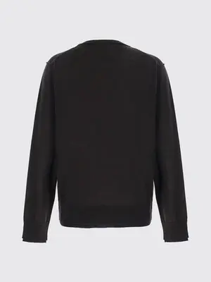 GRIFONI Pure Wool Crewneck Jumper With Long Sleeves And Ribbed Trims