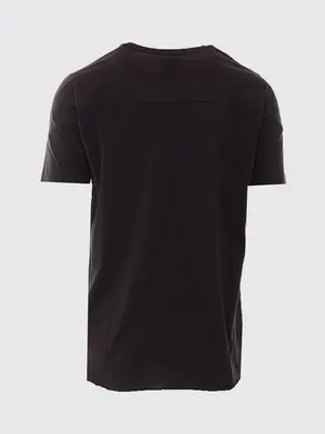 THOM KROM Longline Cotton Crewneck T-shirt With Contrast Logo - Brown