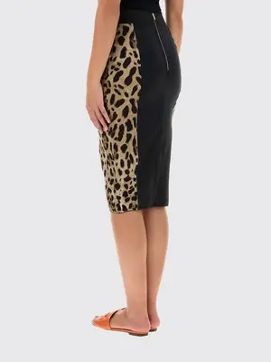 Dolce & Gabbana High-waisted Animalier Print Jersey Midi Pencil Skirt