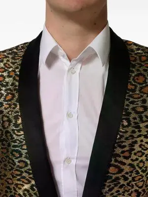 Dolce & Gabbana Leopard-print Single-breasted Blazer