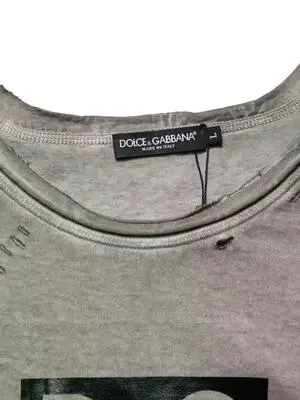 Dolce & Gabbana Distressed Logo-print T-shirt