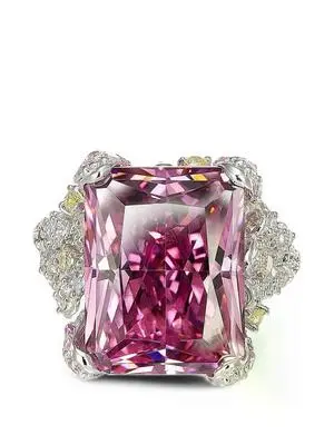 ANABELA CHAN Cinderella Sapphire Floral-embellished Ring - Silver