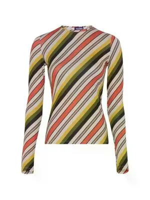 JEAN PAUL GAULTIER Retro Stripes Long-sleeve Top
