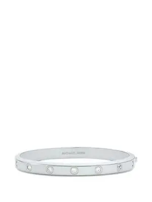 Michael Kors Crystal-embellished Bangle Bracelet - Silver