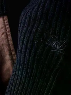 MC2 SAINT BARTH Ribbed-knit Raglan-sleeve Sweater