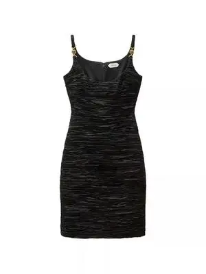 Versace Silk Satin Draped Mini Dress