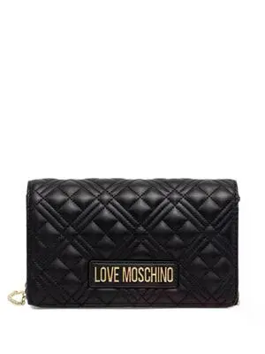 Moschino Quilted Logo-plaque Shoulder Bag