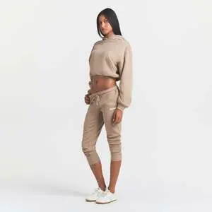 SKIMS Logo Legging | Light Neutral | | Cotton Fleece