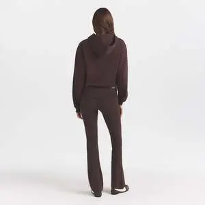 SKIMS Logo Zip Up Hoodie | Deep Neutral | | Cotton Fleece