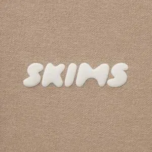 SKIMS Logo Straight Leg Pants | Medium Neutral | | Cotton Fleece