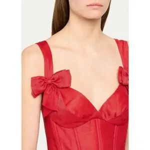 Zimmermann Clash Print Bow Mini Dress