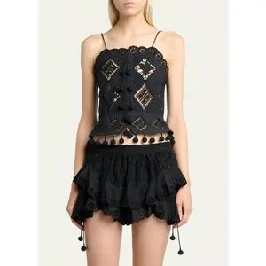Isabel Marant Étoile Nelssy Broderie Anglaise Sleeveless Top