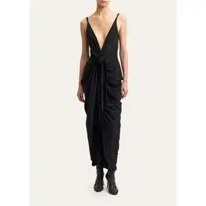 16Arlington Wye Plunge Midi Dress