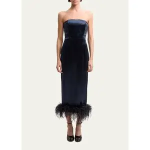 16Arlington Minelli Strapless Satin Midi Dress
