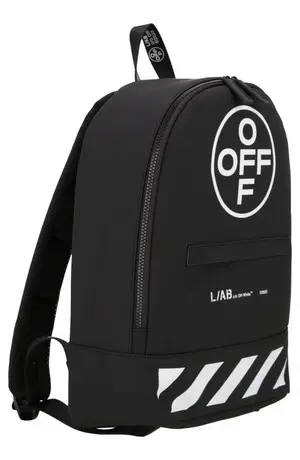 Off-White Brb Faux Leather Backpack - Black