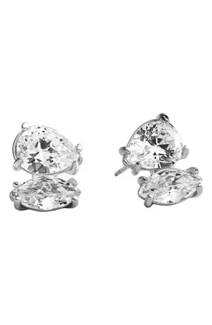 BAUBLEBAR Antonella Two-stone Crystal Stud Earrings