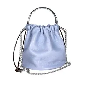 SISTER EPIC Ava Drawstring Bag Powder Blue And Silver - Blue/silver