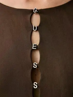 Guess Logo-embellished Cut-out Bodysuit