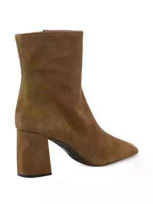 ANGEL ALARCON Square-toe Suede Ankle Boots