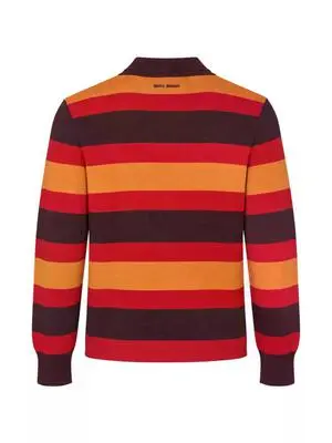 WALES BONNER X Adidas Striped Polo-collar Sweater