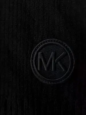 Michael Kors Ribbed-knit Logo-patch Scarf