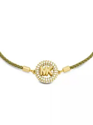 Michael Kors Pavé Mk Pop-charm Cord Slider Bracelet