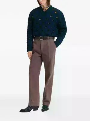 Marni Raw-edge Trousers - Brown