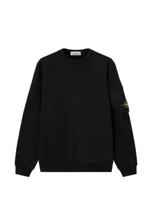 Stone Island 6100015 Brushed Organic-cotton Fleece Sweatshirt - Black