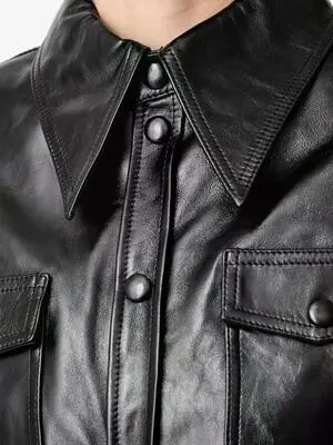 WILLY CHAVARRIA Lthr Chavela Button-up Bovine Leather Jacket