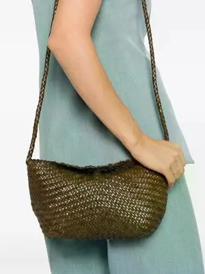 Dragon Diffusion Corsina Woven Leather Shoulder Bag