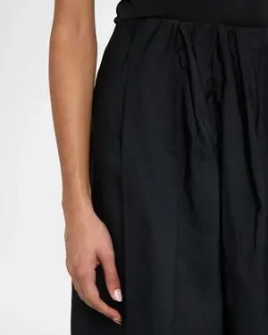 Vince High Waist Pleated Evening Skirt - Black