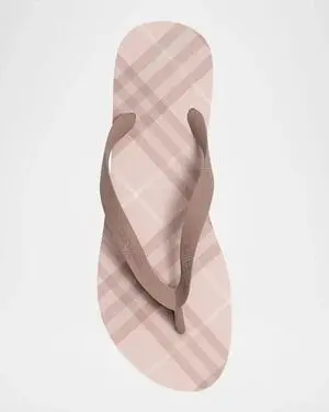 Burberry Haze Check Flip Flops - Palesugarp