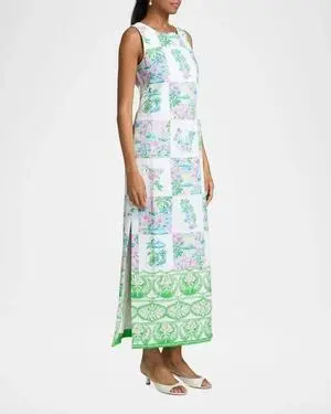 Lilly Pulitzer® Dee Patch Print Maxi Dress - Multi Sunny Dee Patch