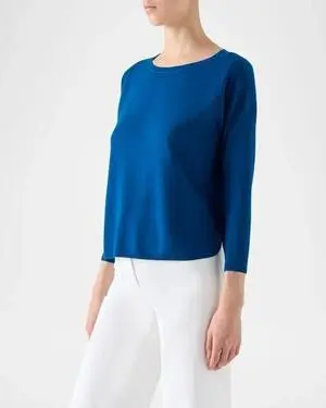 Akris Virgin-wool Crewneck Sweater - Uranus