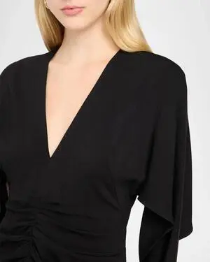 A.L.C. Maia Ruched Gown - Black