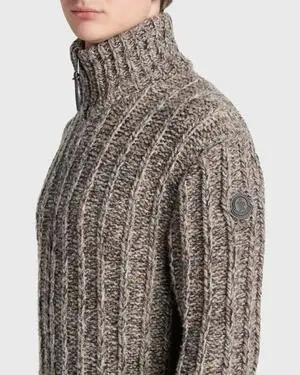 Moncler Apos;s Virgin Wool-blend Cardigan - Brown